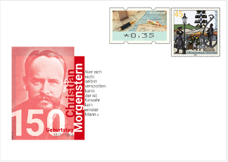 Gedenkganzsache „150. Geburtstag Christian Morgenstern” - Deutsche Briefmarken-Revue