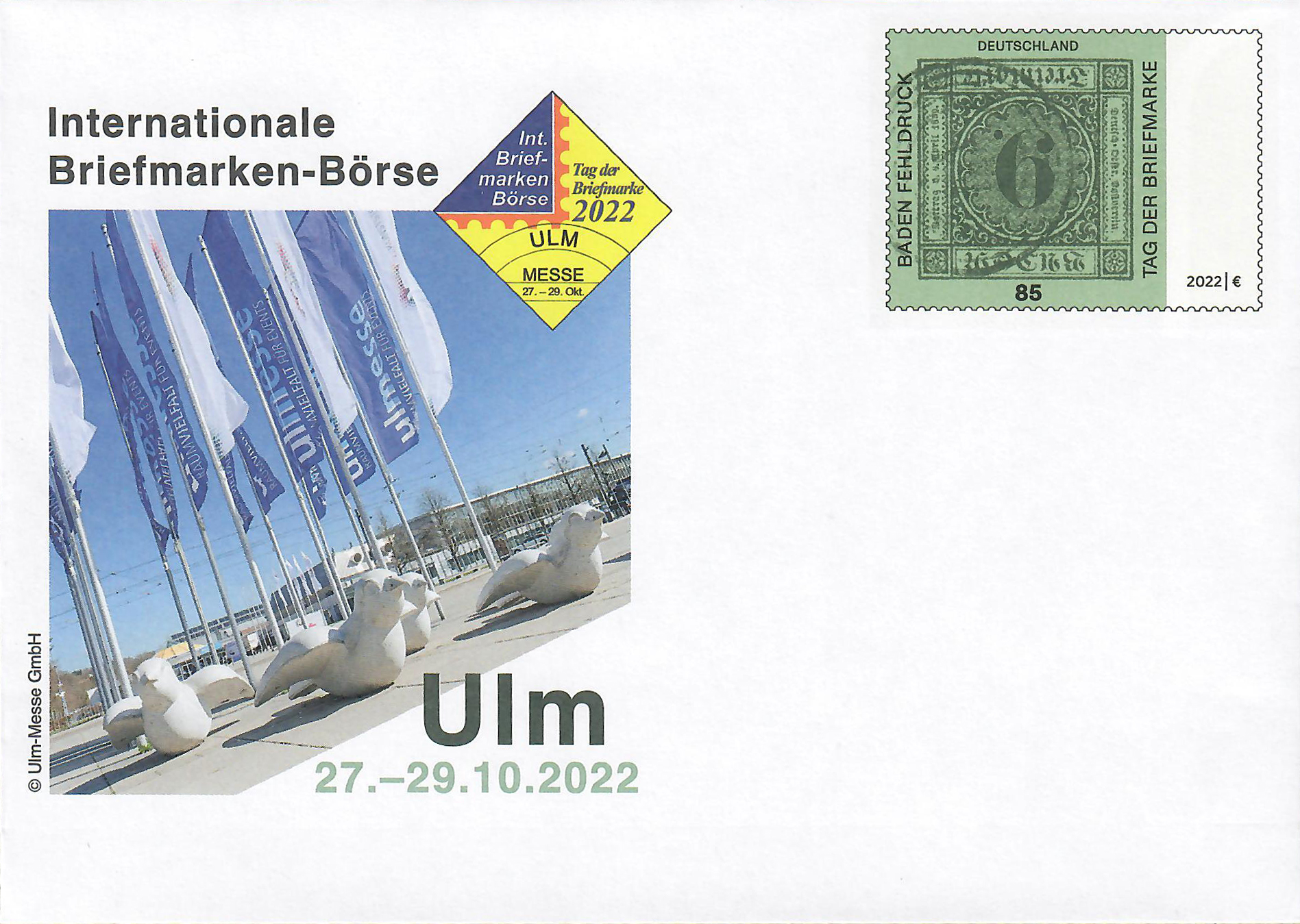 Peinliche Panne: Messeganzsache Ulm ohne Matrixcode! - Deutsche Briefmarken-Revue