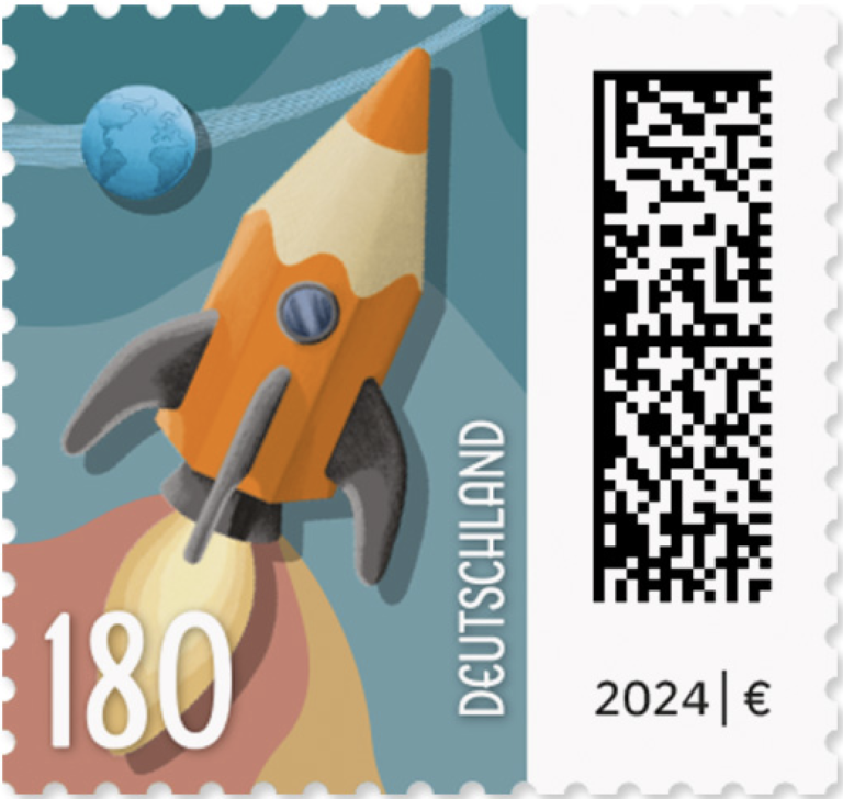 Neue Dauermarke „Raketenpost“ zu 180 Cent! - Deutsche Briefmarken-Revue